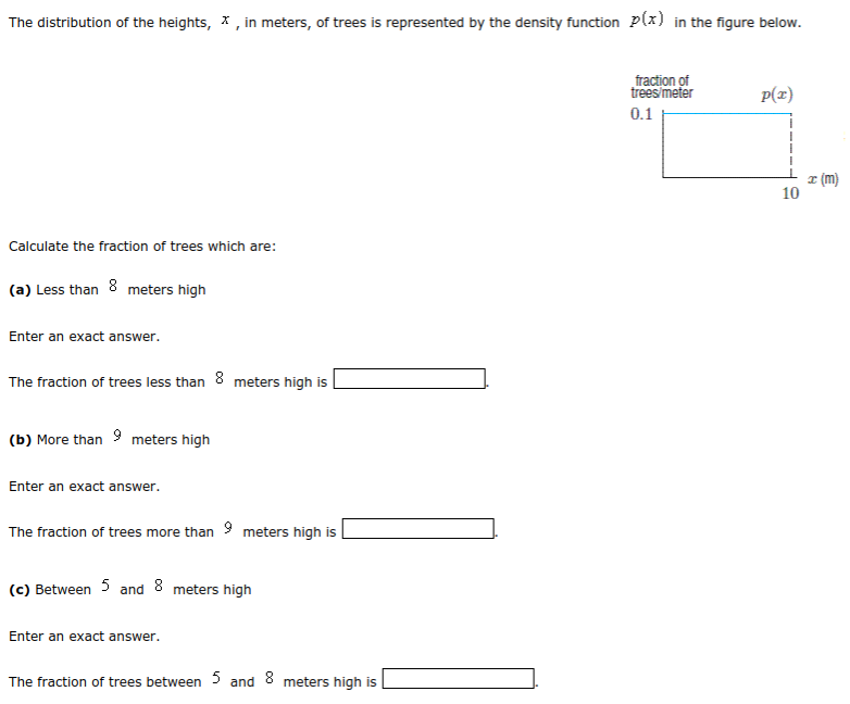 Solved The distribution of the heights, x, in meters, of | Chegg.com