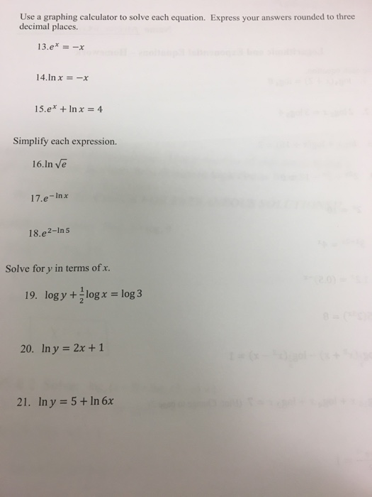 Solved Use a graphing calculator to solve each equation. | Chegg.com