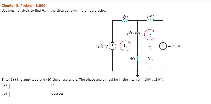 Solved Chapter 8, Problem 8.049 (Circuit Solution) Find the | Chegg.com