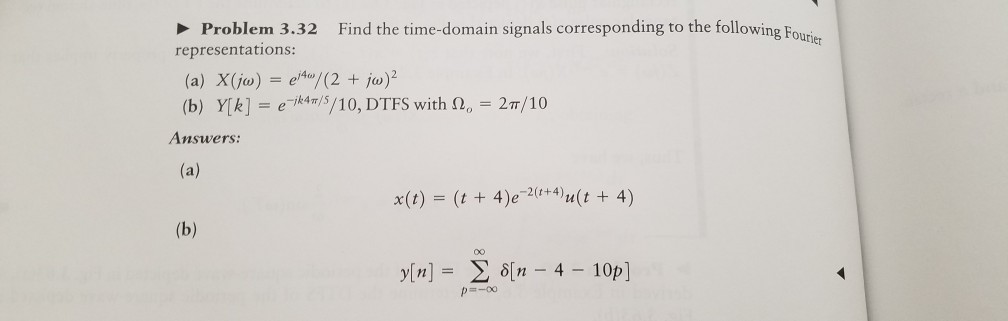 Solved Problem 3.32 representations: Find the time-domain | Chegg.com