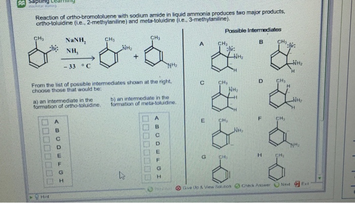 Solved Reaction of ortho-bromotoluene with sodium amide in | Chegg.com