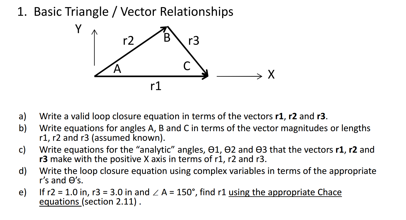 Solved Basic Triangle / Vector Relationships Write a valid | Chegg.com