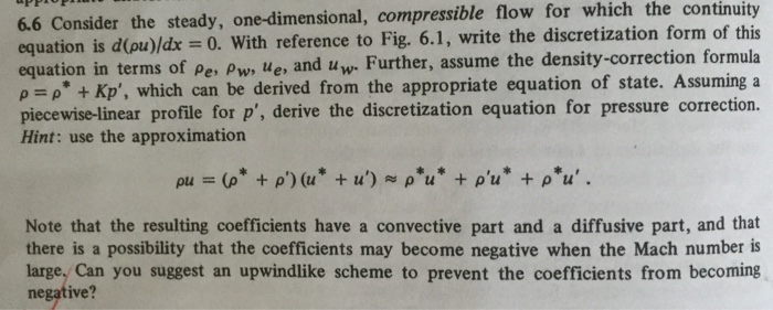 Consider the steady, one-dimensional, compressible | Chegg.com