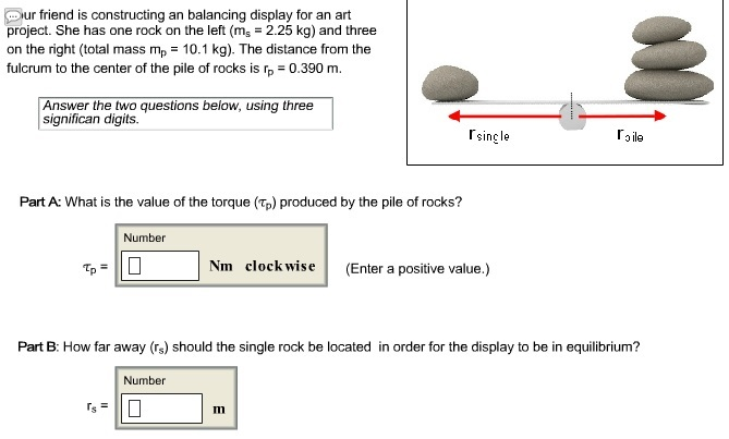Solved our friend is constructing an balancing display for | Chegg.com