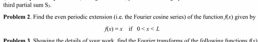Solved Find the even periodic extension (i.e. the Fourier | Chegg.com