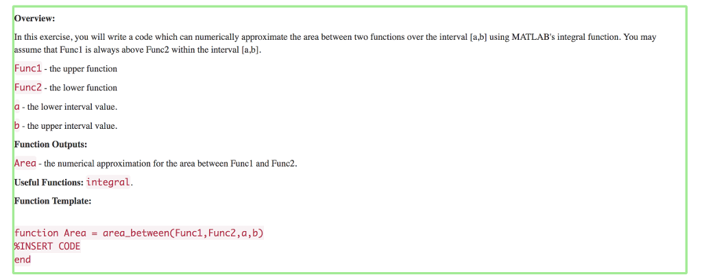 Solved verview: In this exercise, you will write a code | Chegg.com