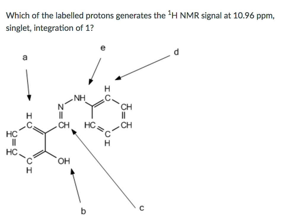 Solved Which of the labelled protons generates the 1H NMR | Chegg.com