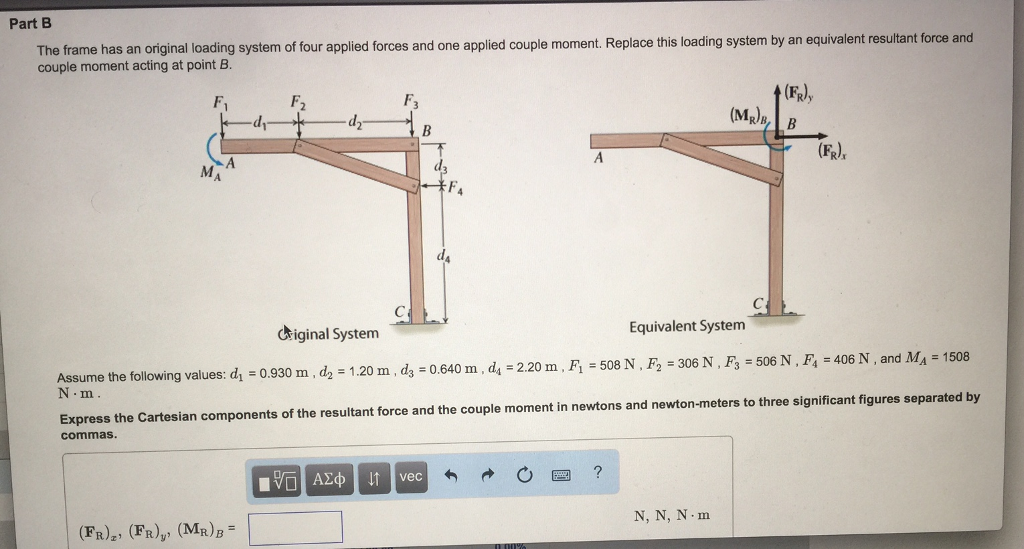 Solved The frame has an original loading system of four | Chegg.com