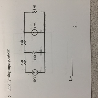 Solved 5. Find lo using superposition: | Chegg.com