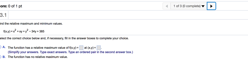 Solved Find The Relative Maximum And Minimum Values F X