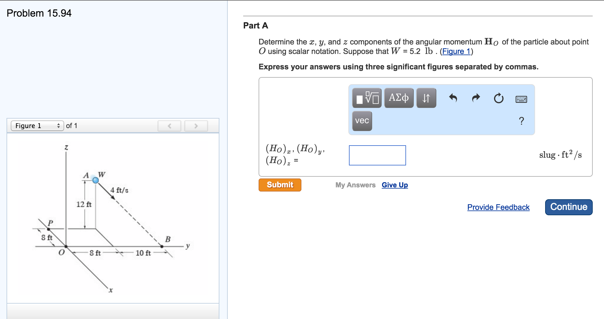 Determine The X Y And Z Components Of The Angular