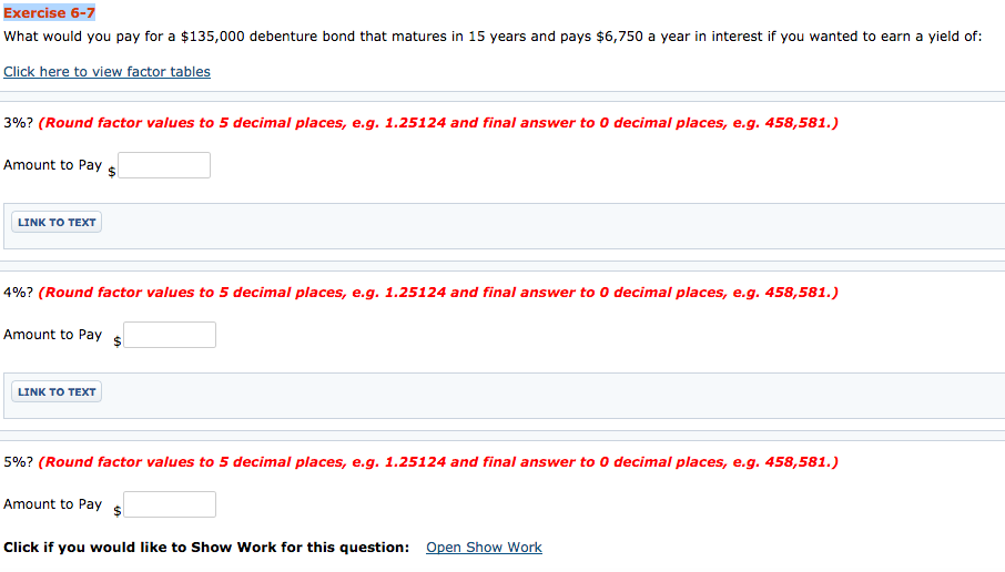 Solved Exercise 6-7 What would you pay for a $135,000 | Chegg.com