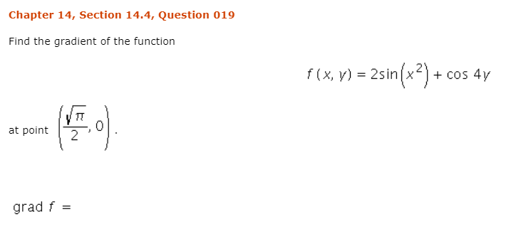 Solved Chapter 14, Section 14.4, Question 019 Find the | Chegg.com