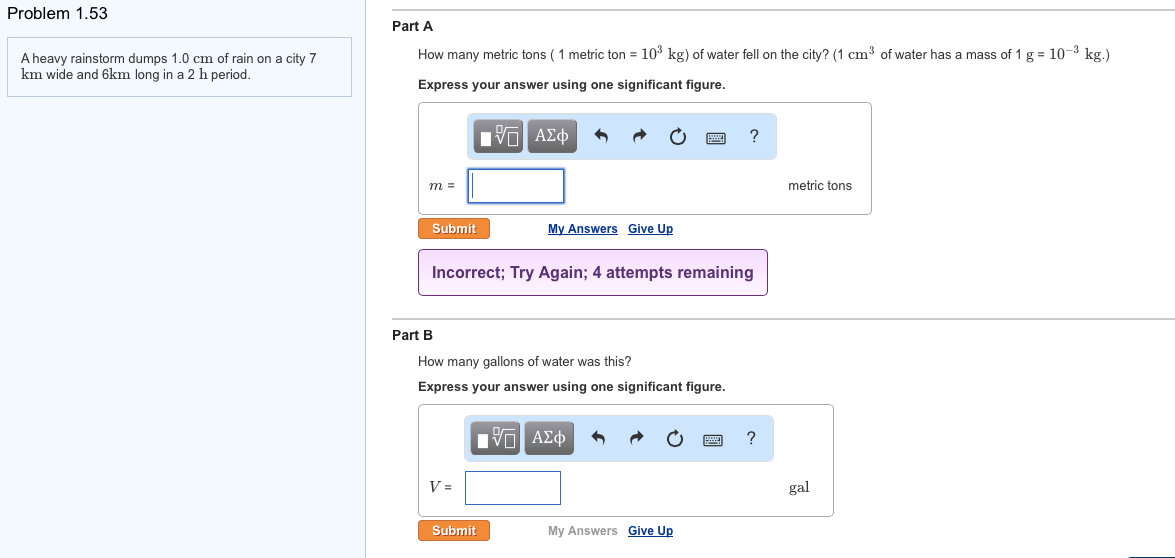 Solved Problem 1 53 A Heavy Rainstorm Dumps 1 0 Cm Of Rain Chegg solved-problem-1-53-a-heavy-rainstorm-dumps-1-0-cm-of-rain-chegg