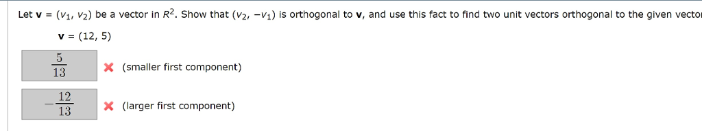 Solved Let v , v2) be a vector in R2. Show that (v2, -v) is | Chegg.com