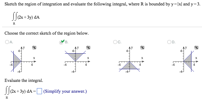 Solved Sketch the region of integration and evaluate the | Chegg.com