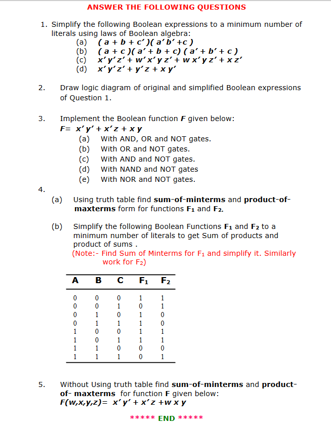 Solved ANSWER THE FOLLOWING QUESTIONS 1. Simplify the | Chegg.com Solved ANSWER THE FOLLOWING QUESTIONS 1. Simplify the | Chegg.com
