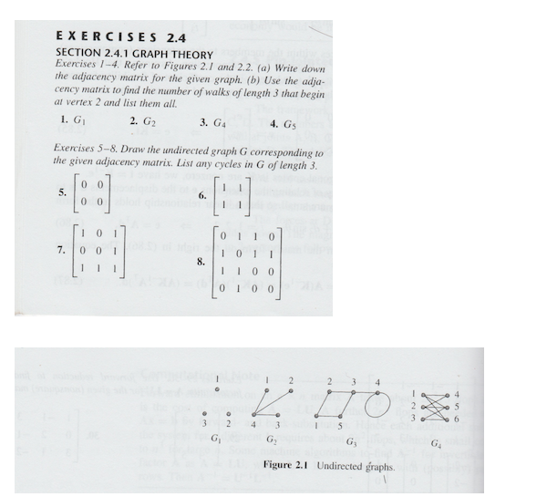 Solved EXER CISES 2.4 SECTION 2.4.1 GRAPH THEORY Exercises | Chegg.com