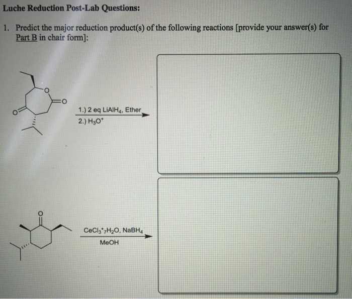 Solved Predict the major reduction product(s) of the | Chegg.com