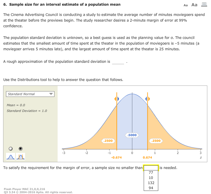 Solved Sample size for an interval estimate of a population | Chegg.com