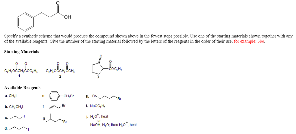 (Solved) - Specify A Synthetic Scheme That Would Produce The Compound ... (Solved) - Specify A Synthetic Scheme That Would Produce The Compound ...