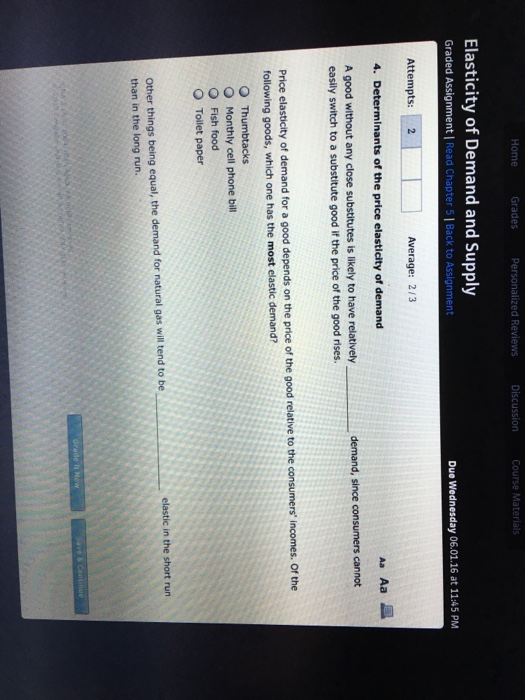 Solved A good without any close substitutes is likely to | Chegg.com