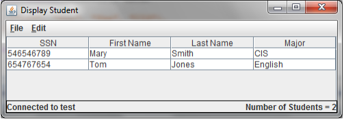 Solved Part 1 – Build a GUI program. DisplayStudent – | Chegg.com