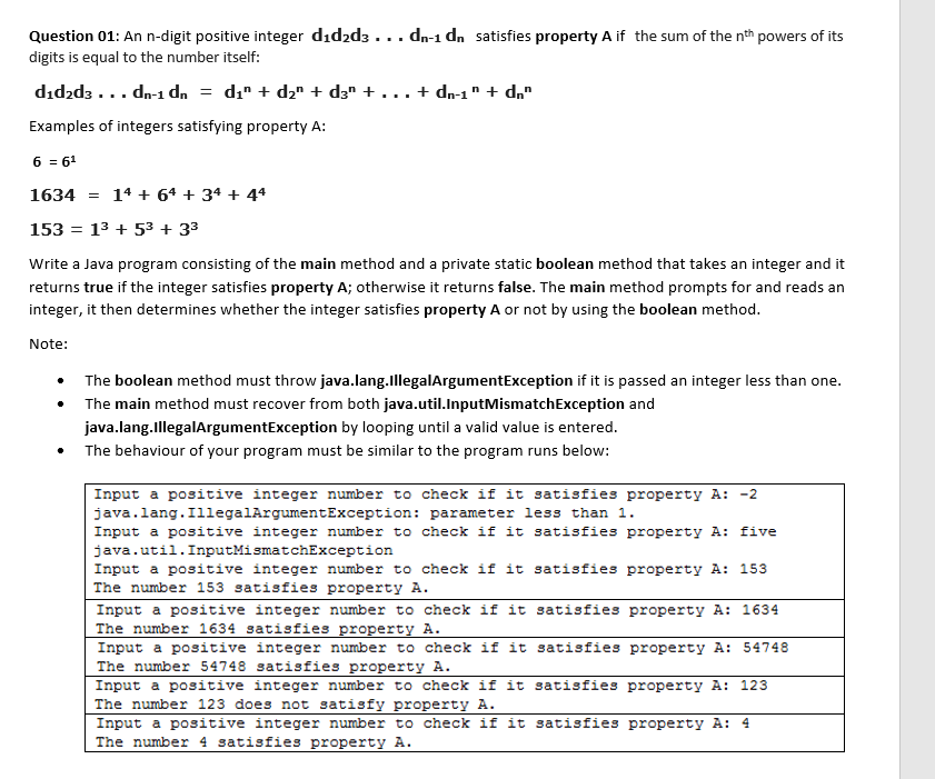 Solved Question 01: An n-digit positive integer d1d2d3-.. | Chegg.com