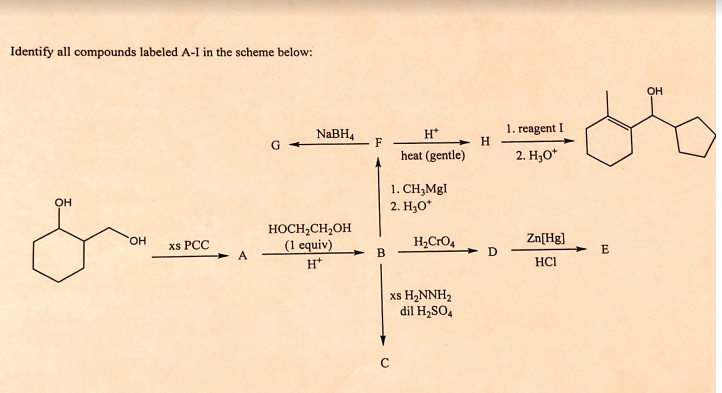 Solved Identify all compounds labeled A-I in the scheme | Chegg.com