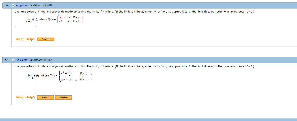 Solved Use properties of limits and algebraic methods to | Chegg.com