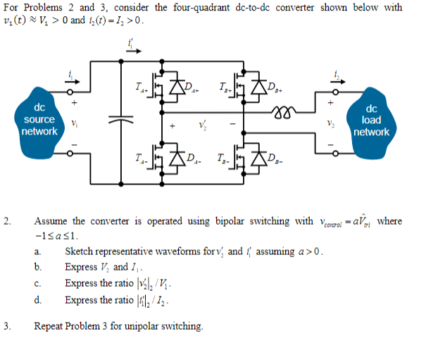 For Problems 2 and 3, consider the four-quadrant | Chegg.com