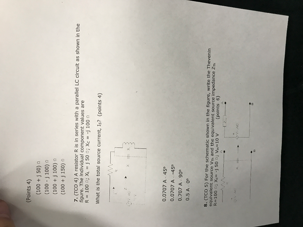 Solved A resistor R is in series with a parallel LC circuit | Chegg.com