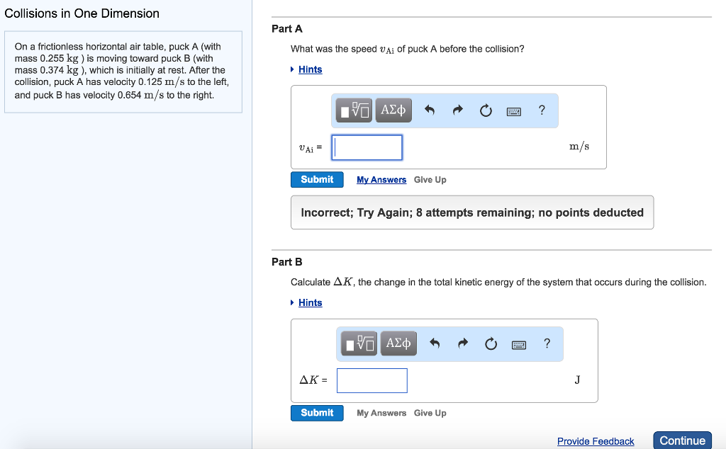 Solved Collisions in One Dimension Part A On a frictionless | Chegg.com