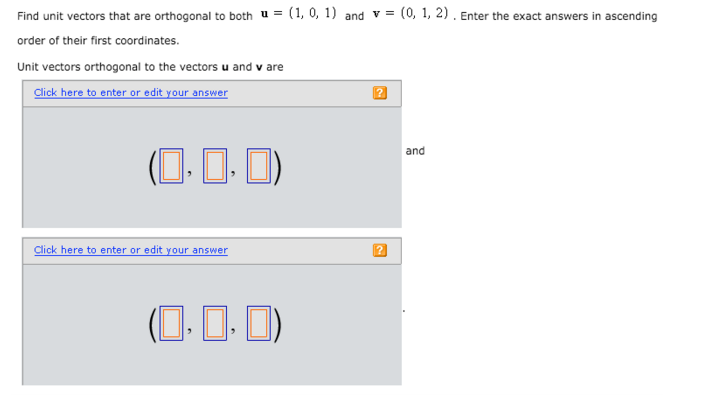 Solved Find unit vectors that are orthogonal to both u = (1, | Chegg.com