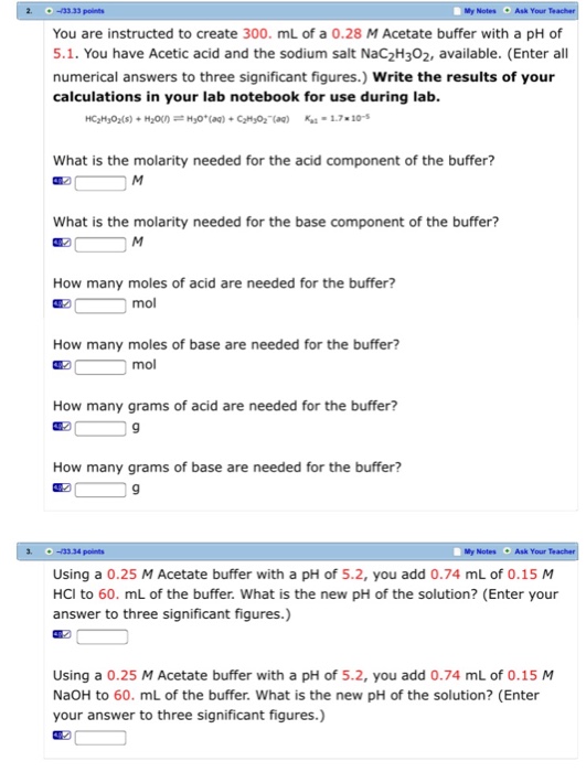 Solved You are instructed to create 300. mL of a 0.28 M | Chegg.com