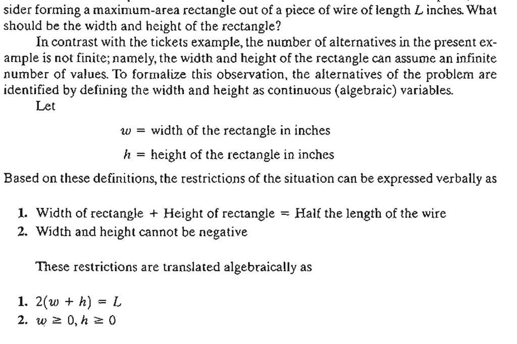 Solved sider forming a maximum-area rectangle out of a piece | Chegg.com