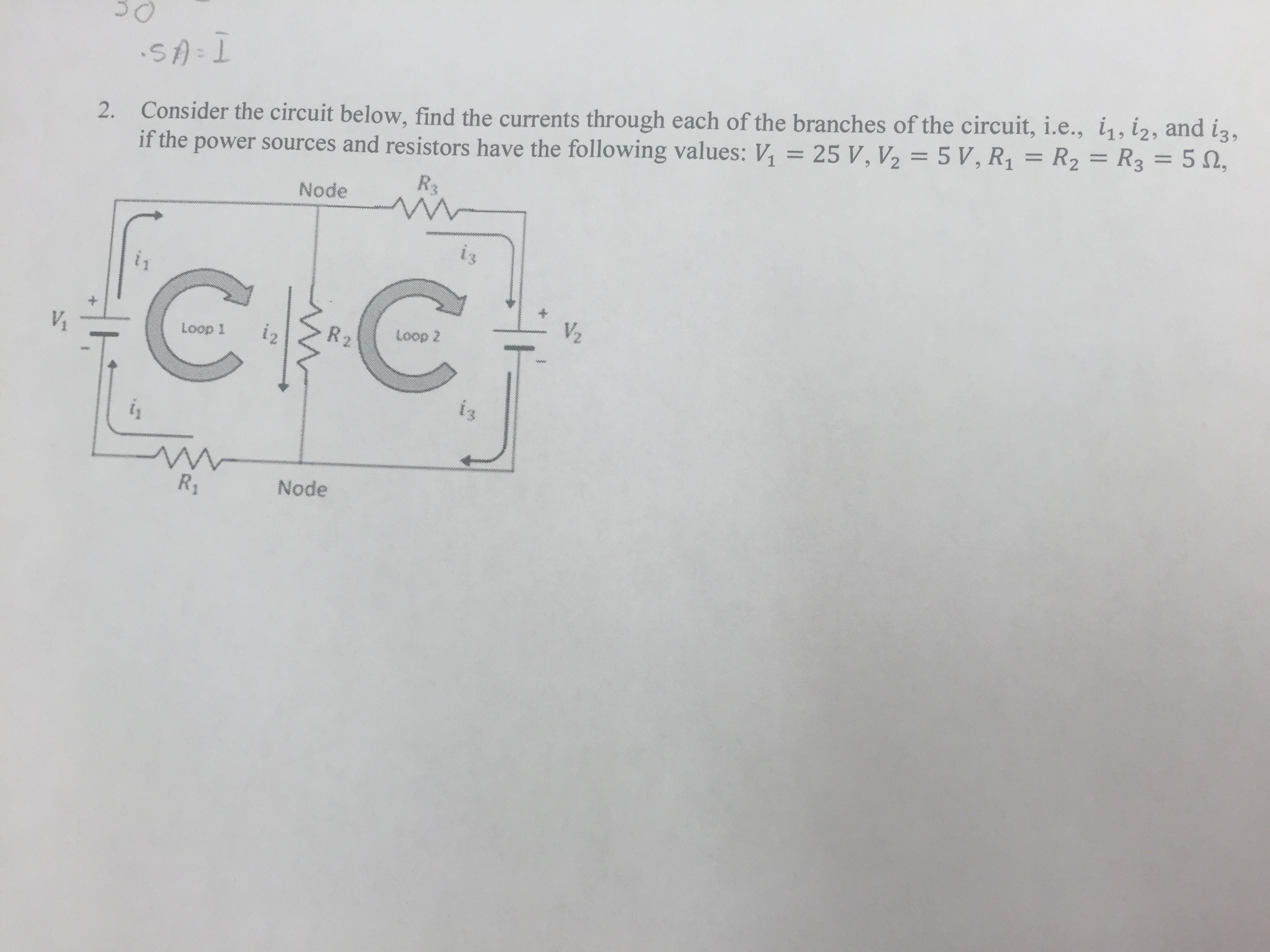 Solved Consider the circuit below, find the currents through | Chegg.com