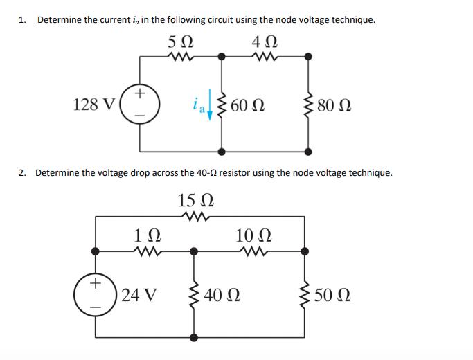 Solved 1 Determine The Current I In The Following Circuit