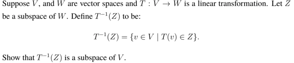 Solved Suppose V And W Are Vector Spaces And T V W Is A