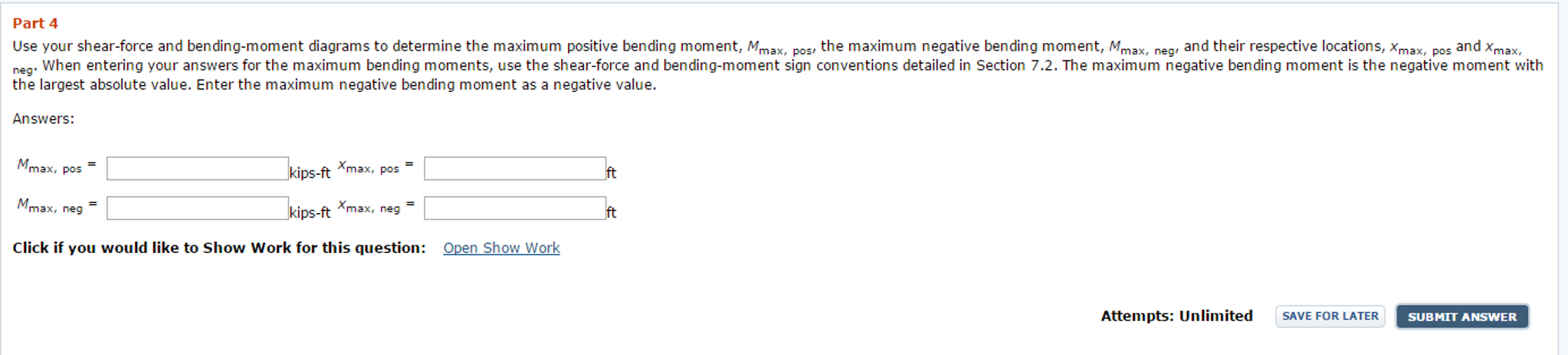 Solved P7.015 GO Multipart Part 1 For the simply supported | Chegg.com