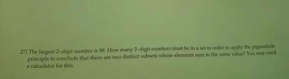 27 The Largest 2 digit Number Is 99 How Many Chegg