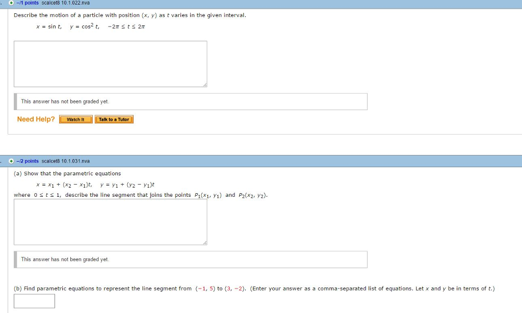Solved Describe the motion of a particle with position (x, | Chegg.com
