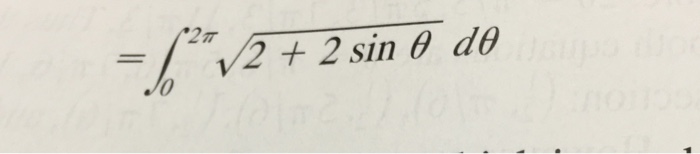 Solved = integral_0^2pi squareroot 2 + 2 sin theta d theta | Chegg.com
