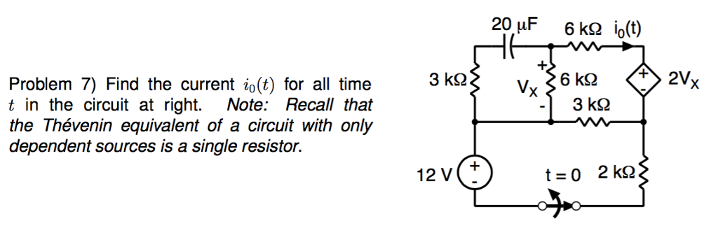 Solved Find the current i0(t) for all times t in the circuit | Chegg.com