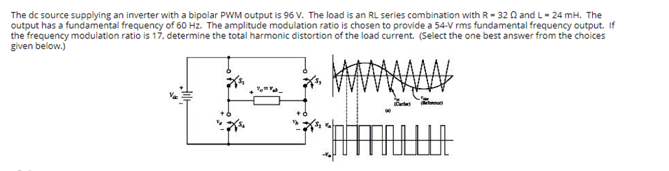 Solved The Dc Source Supplying An Inverter With A Bipolar