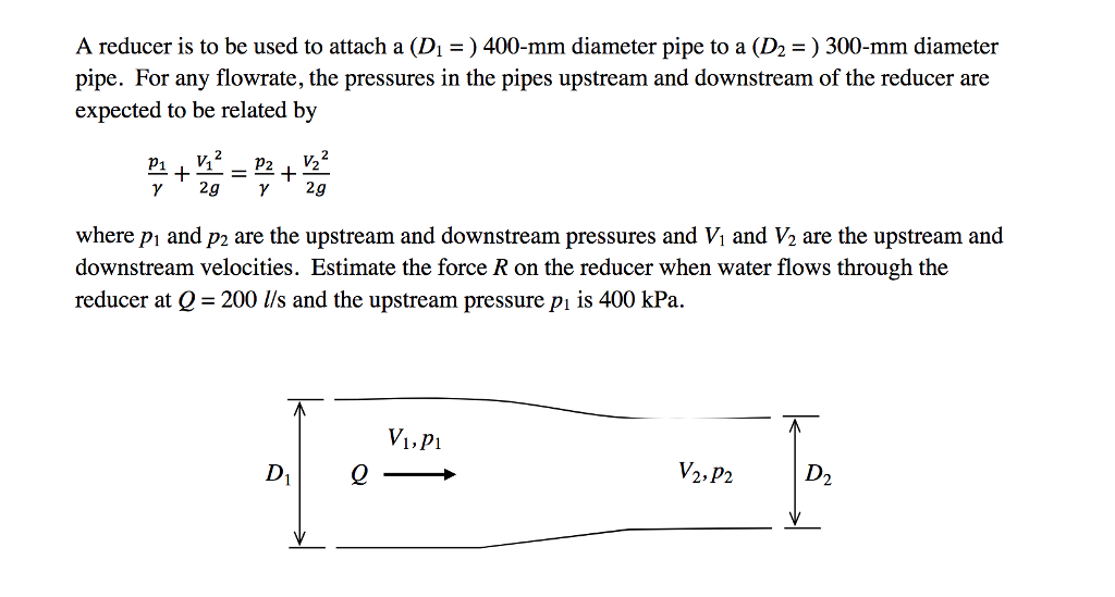 Solved A reducer is to be used to attach a (Di-) 400-mm | Chegg.com