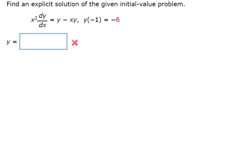 Solved Find An Explicit Solution Of The Given Initial Value 6117