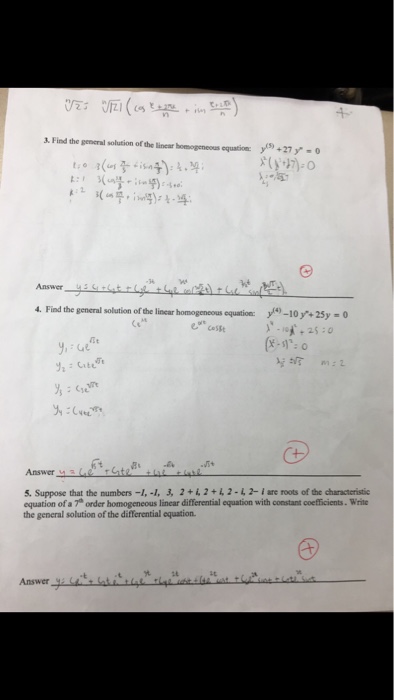 Solved Find the general solution of the linear bomogcneout | Chegg.com