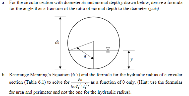 Solved For the circular section with diameter do and normal | Chegg.com
