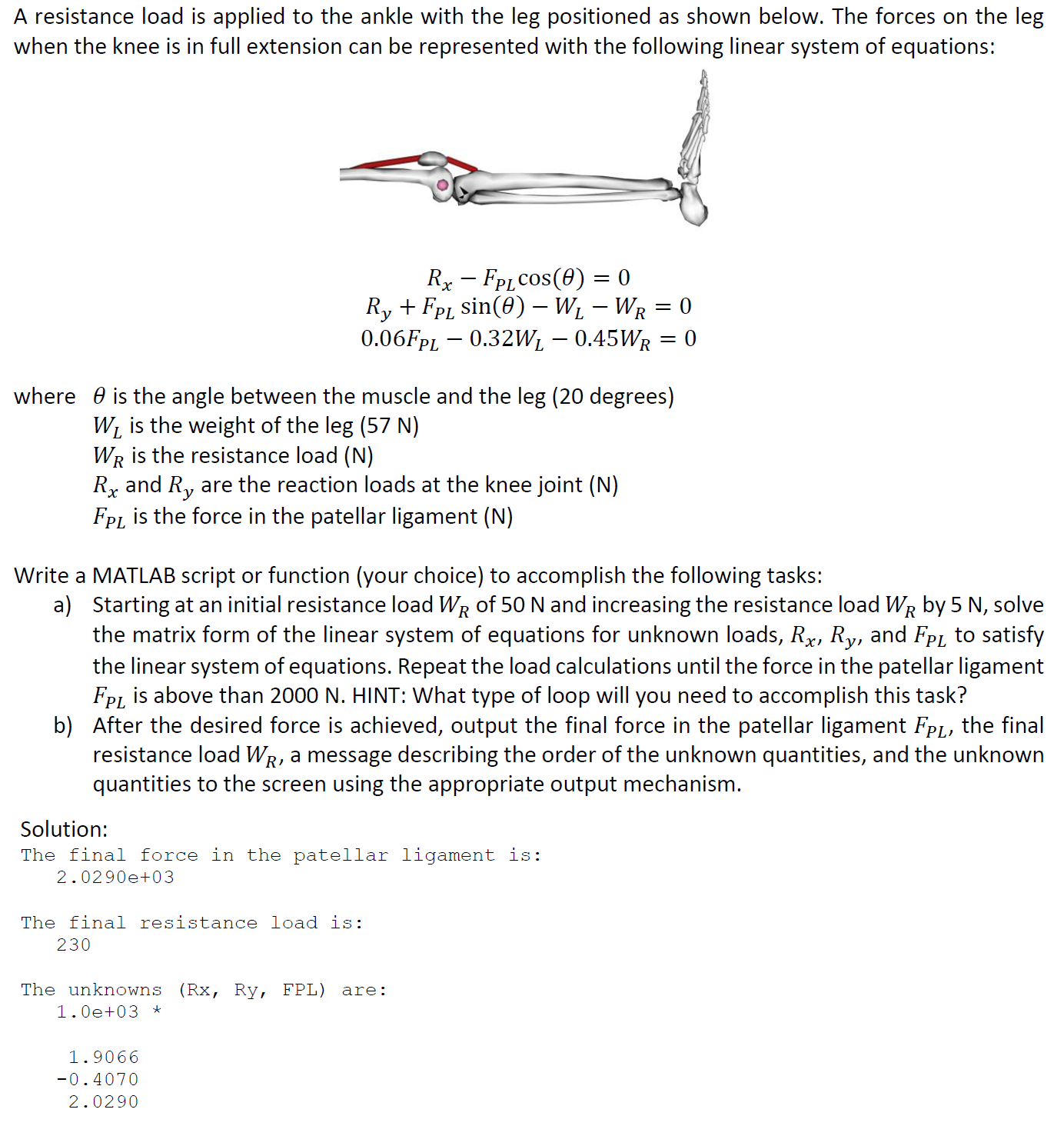 Solved Solving for Linear Equations in MATLAB 3 Unkowns 3 | Chegg.com